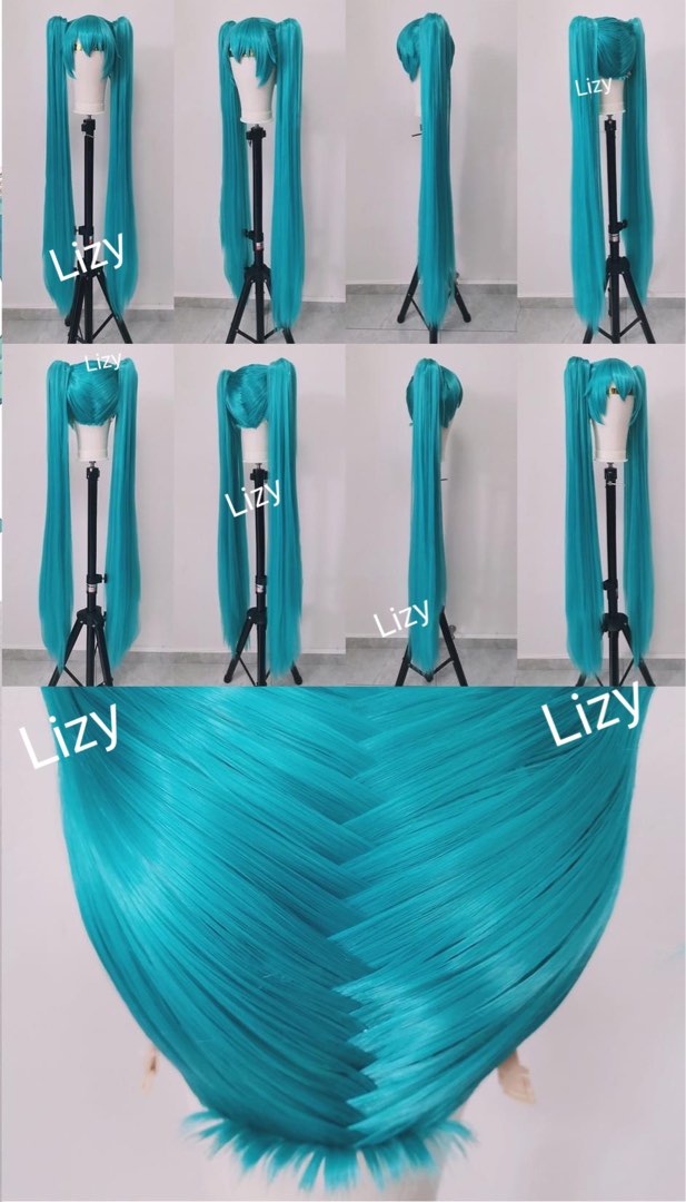Hatsune Miku Styled wig, Hobbies & Toys, Memorabilia & Collectibles, J ...