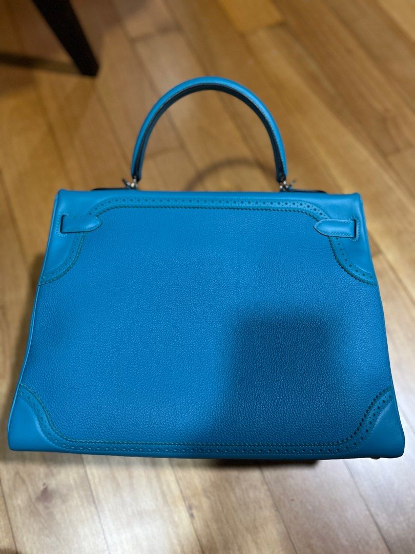 Hermes blue jean kelly bag , Luxury, Bags & Wallets on Carousell