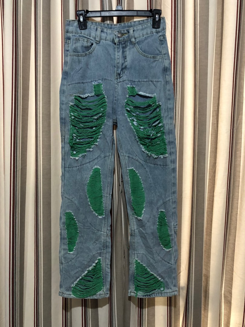 HW Jeans Ripped Overlay Design on Carousell
