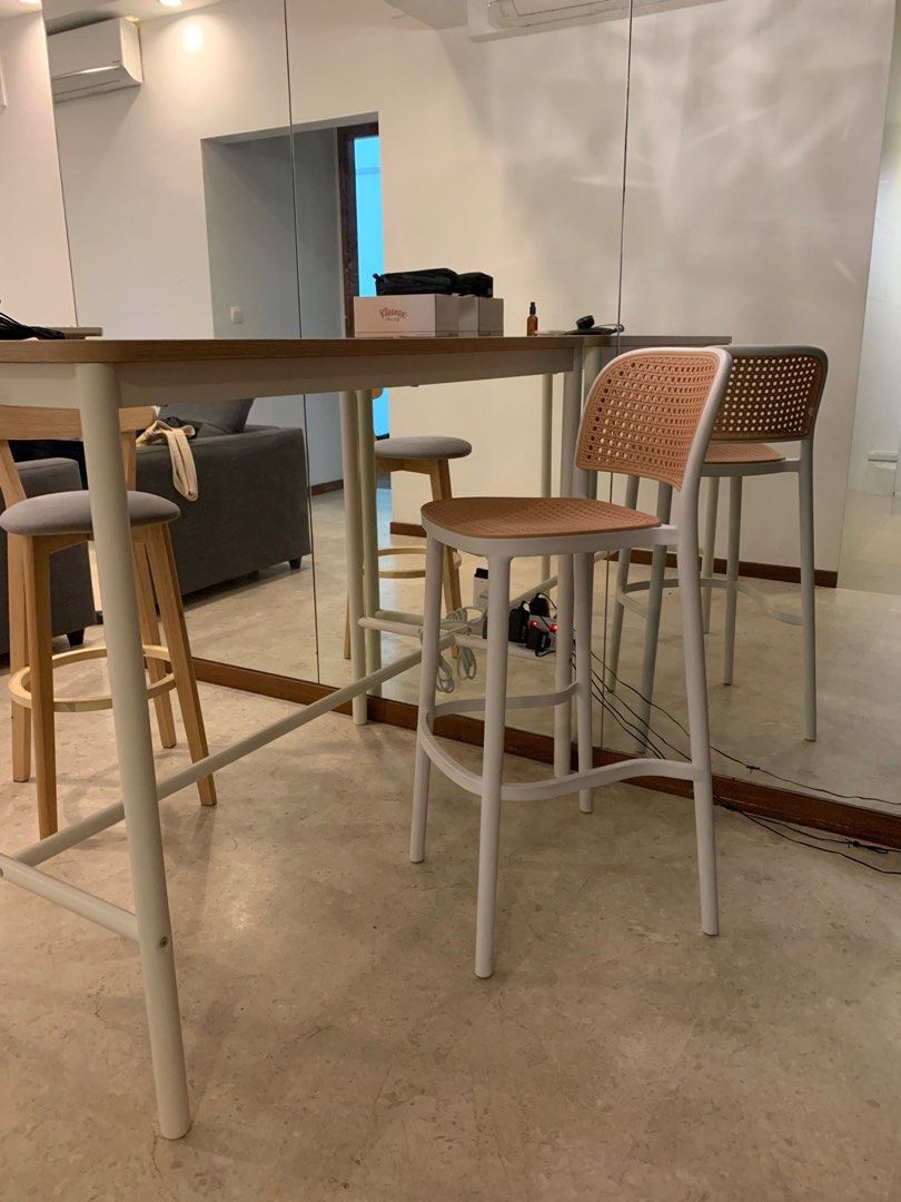 Ikea bar table and 2 chairs, Furniture & Home Living, Furniture, Tables ...