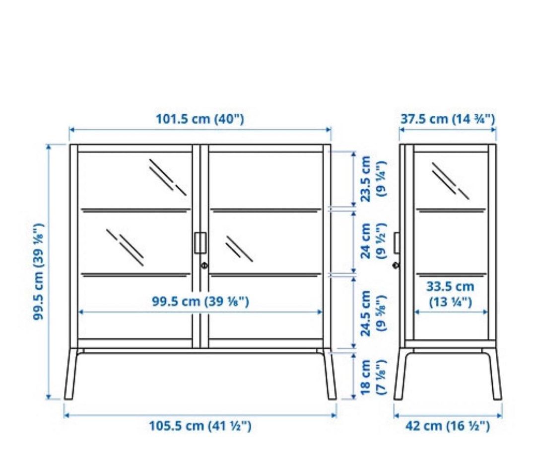 Ikea milsbo (display cabinet), Furniture & Home Living, Furniture ...