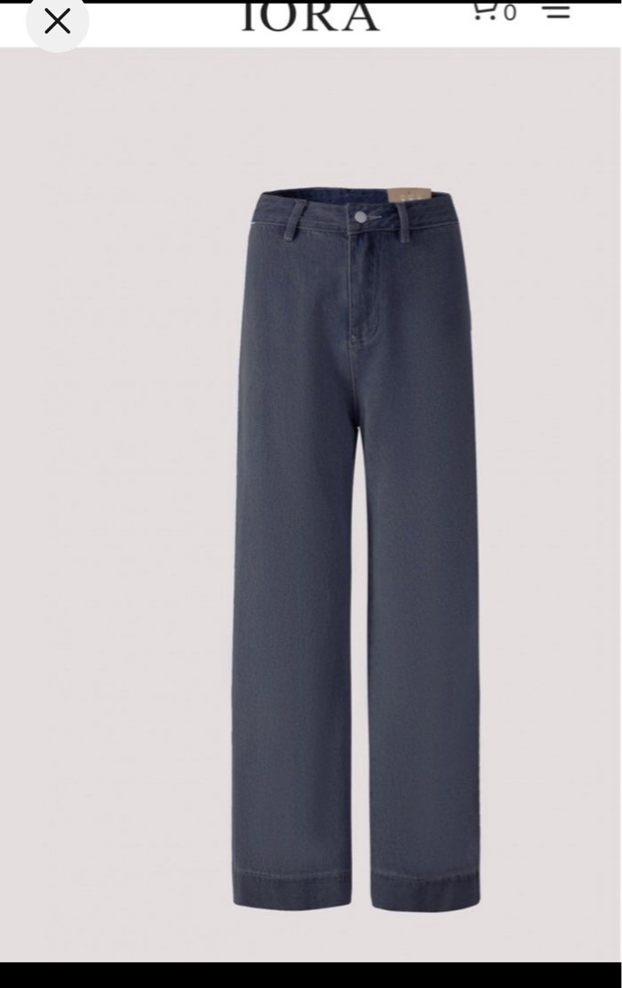 Iora black jeans wide leg flare baggy denim pants, Women's Fashion ...