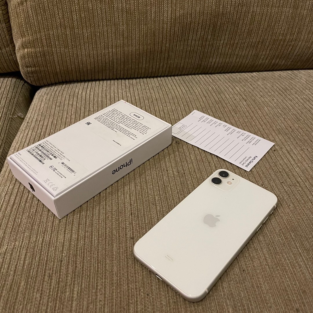 iphone 11 64gb ex ibox resmi white, Telepon Seluler & Tablet, iPhone ...