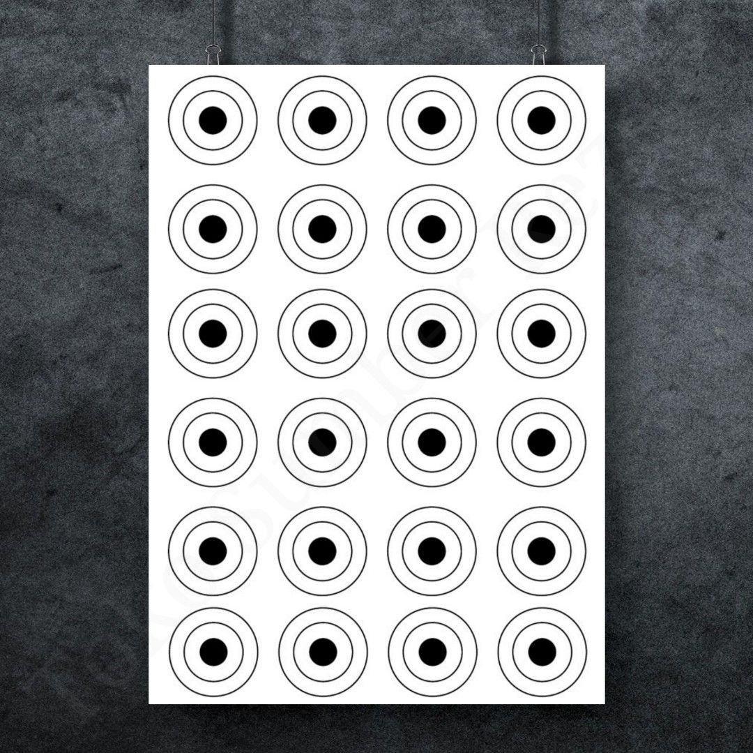 Kertas Tembak Sasaran Target Multi Score Penilaian Paper Shoot Bulat ...