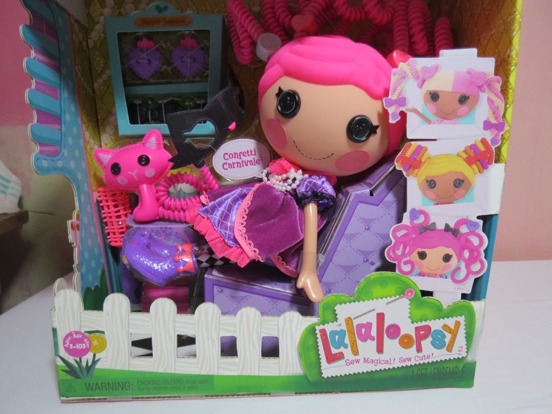 Lalaloopsy Silly Hair Doll - Confetti Carnivale with Pet Cat on Carousell