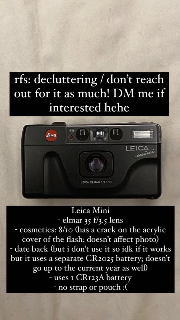 Leica Mini, Photography, Cameras on Carousell