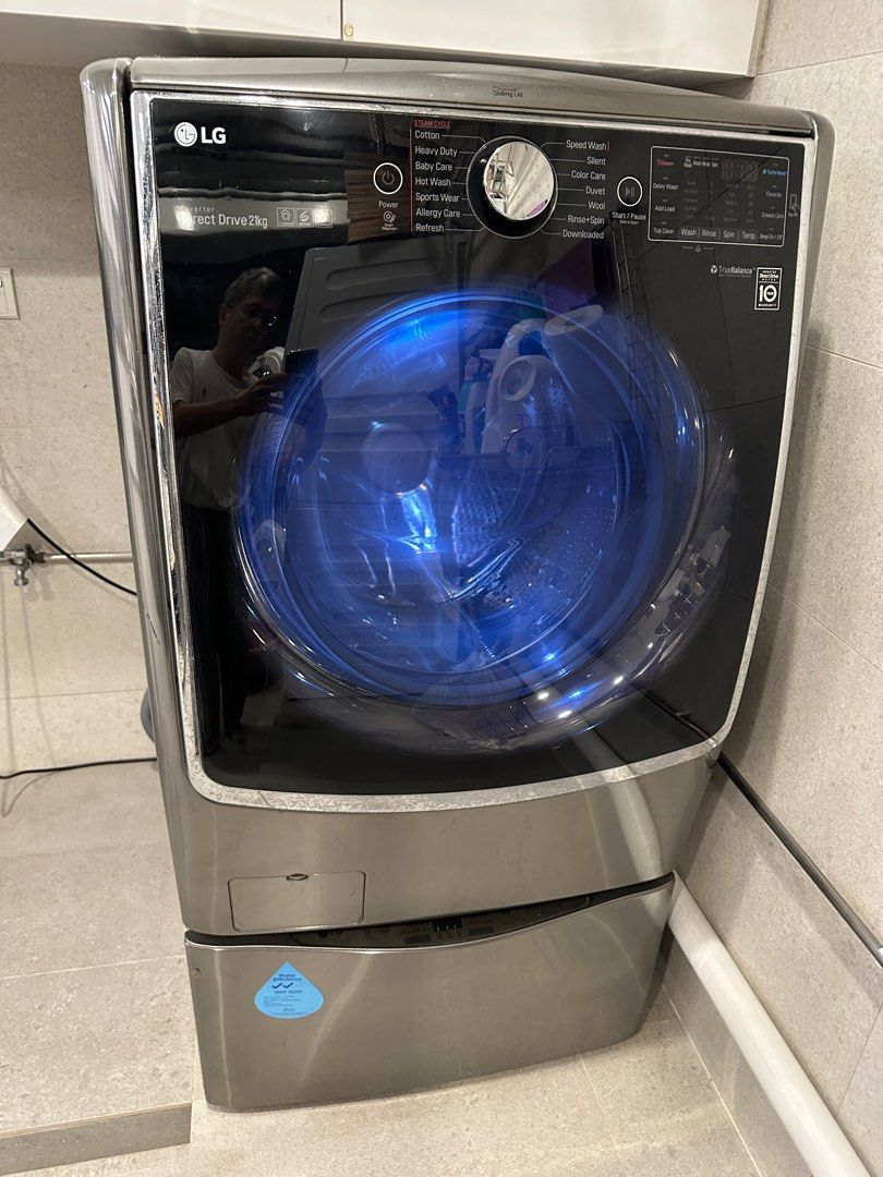 LG 21kg F2721STWV inverter washing machine + 3.5kg T2735NTWV inverter washing machine, TV & Home ...