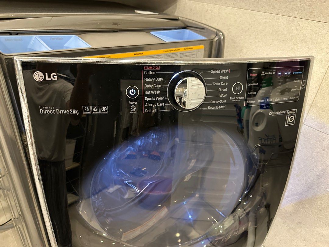 LG 21kg F2721STWV inverter washing machine + 3.5kg T2735NTWV inverter washing machine, TV & Home ...