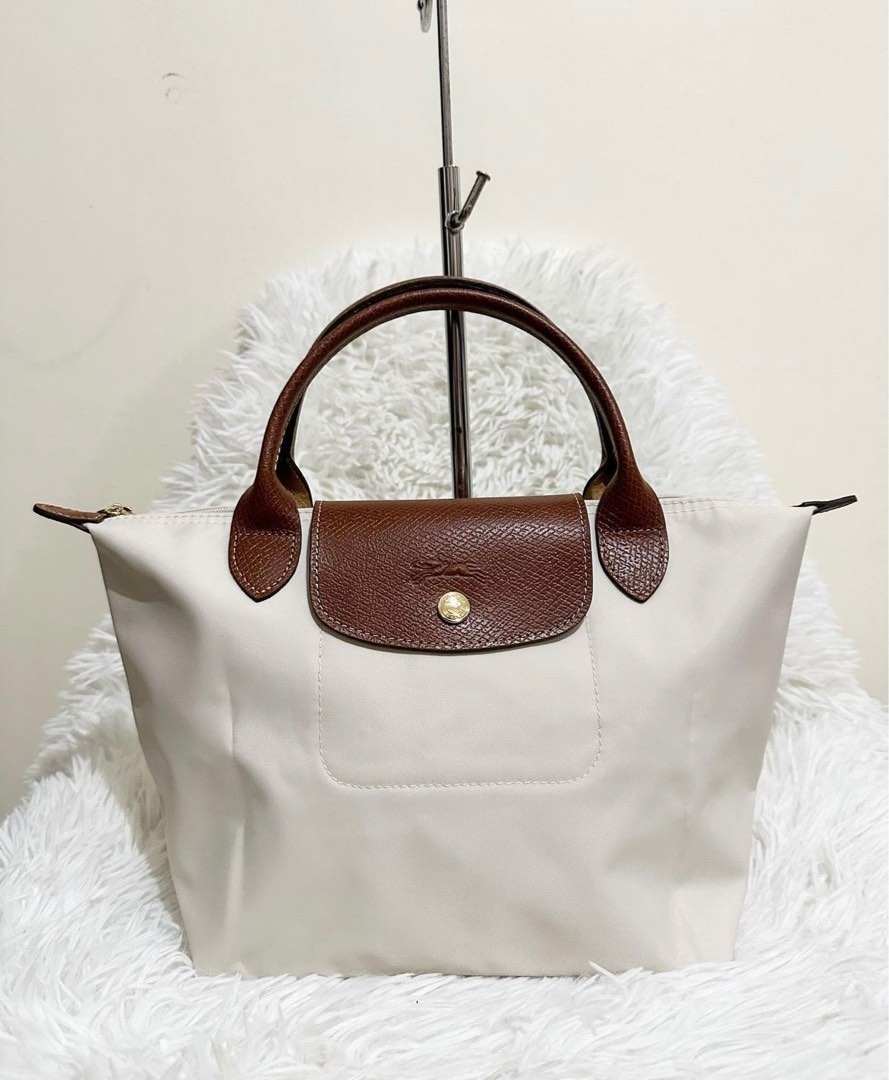 Longchamp small short handle paper, Luxury, Bags & Wallets on Carousell