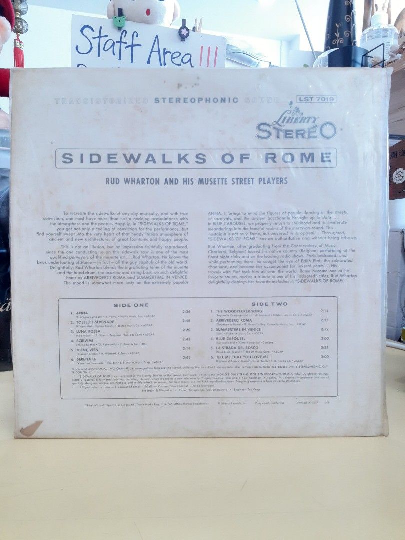 (LP) Side Walks Of Rome, Hobbies & Toys, Music & Media, CDs & DVDs on ...