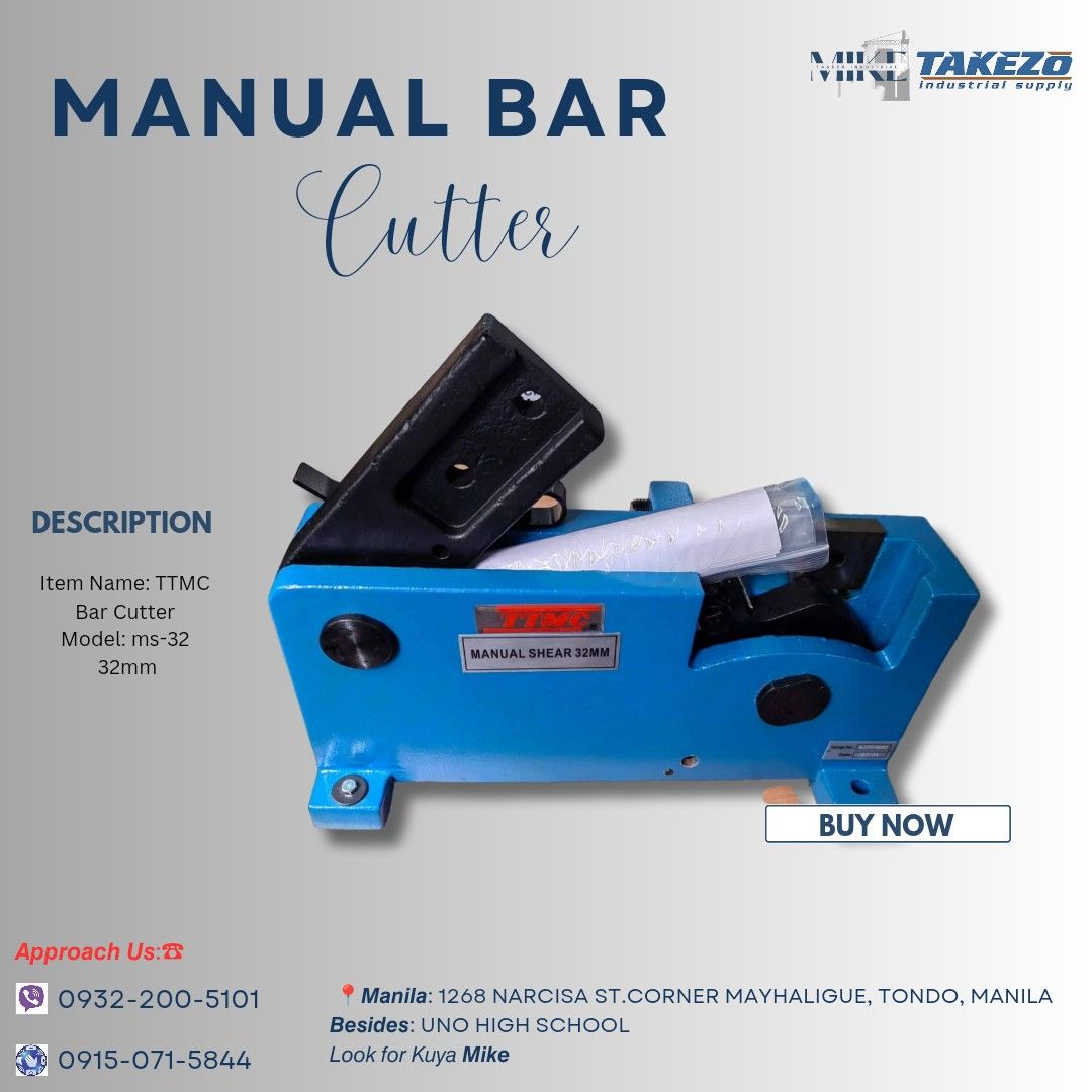 Manual Bar Cutter, Commercial & Industrial, Construction Tools ...
