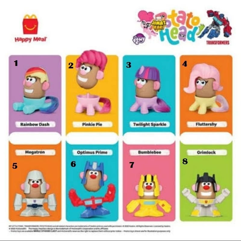 Mc Donald 2022 Potato Head My Little Pony Pinkie Pie - Segel, Toys ...