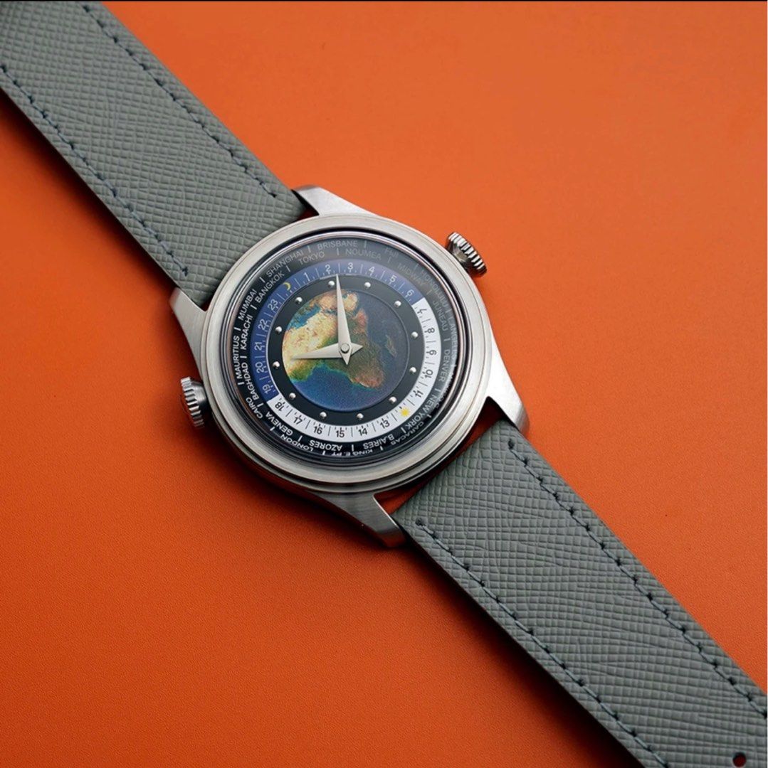 Merkur Dual Crown World Time Enamel Dial Watch, Luxury, Watches on ...