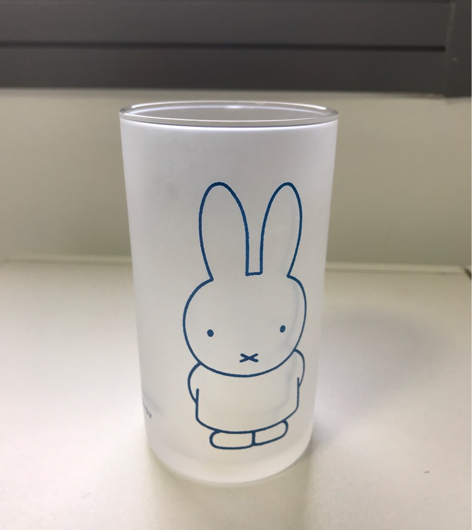 Miffy frosted glass, height 11cm, bought long time ago at Takashimaya ...