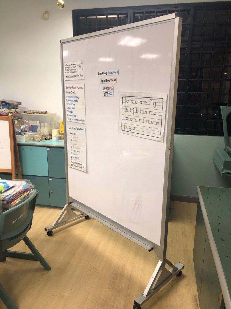 Moveable White Board 1.2m X 1.43m, Hobbies & Toys, Stationery & Craft ...