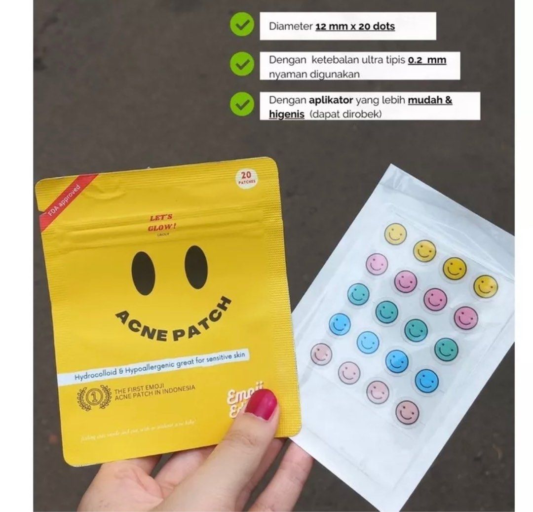 [New] Emoji HYDROCOLLOID ACNE PIMPLE PATCH, Beauty & Personal Care ...