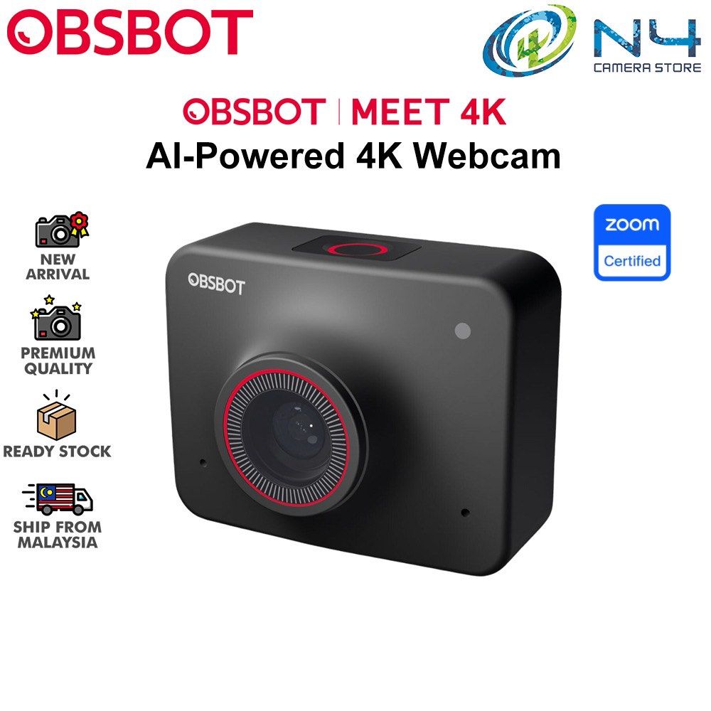 OBSBOT Meet 4K AI-Powered 4K Webcam, Photography, Photography Accessories, Other Photography ...