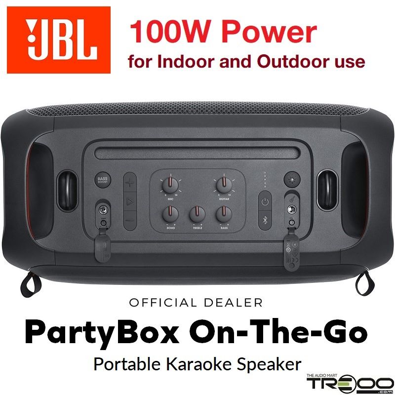 [Official] JBL PartyBox On-The-Go (OTG) Wireless Bluetooth Karaoke Portable Speaker with ...