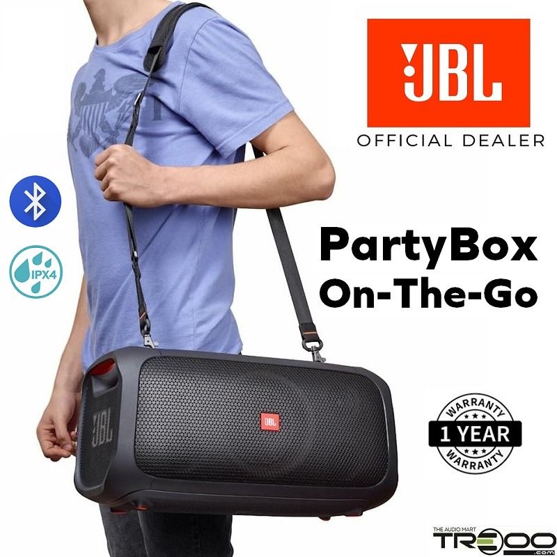 [Official] JBL PartyBox On-The-Go (OTG) Wireless Bluetooth Karaoke Portable Speaker with ...
