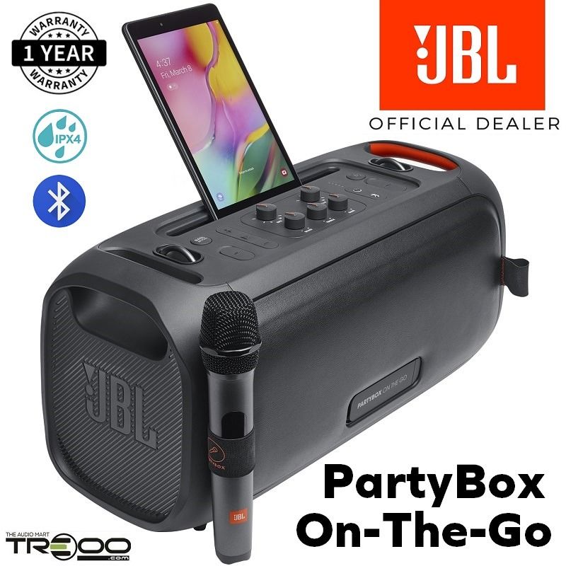 [Official] JBL PartyBox On-The-Go (OTG) Wireless Bluetooth Karaoke Portable Speaker with ...