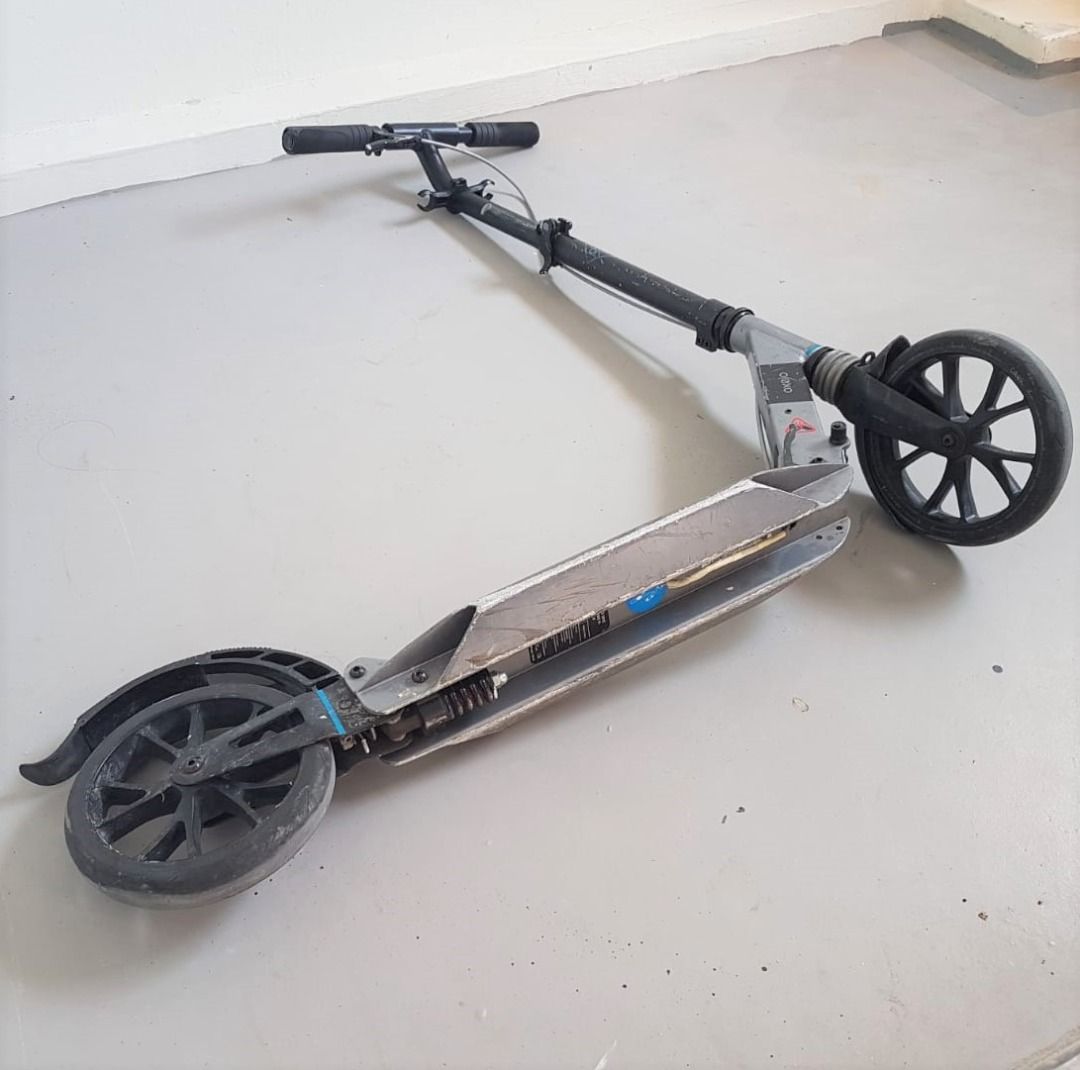 OXELO Kick Scooter, Oxelo Town 7XL, Adult Model, Dual Suspension, Dual ...
