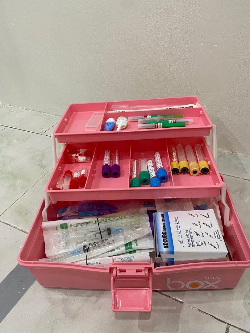 Phlebotomy Kit (3 layers + free 2 layers) / Box organizer on Carousell