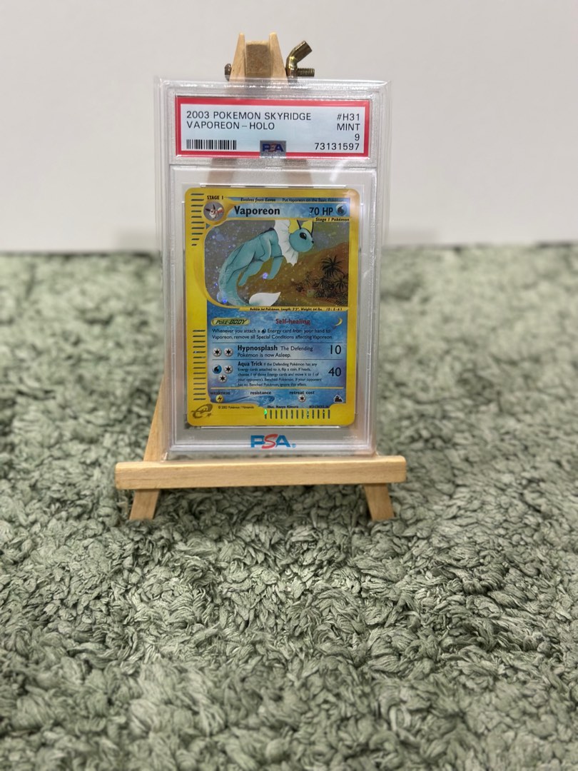 Pokemon PSA 9 Skyridge Vaporeon Holo, Hobbies & Toys, Toys & Games on ...