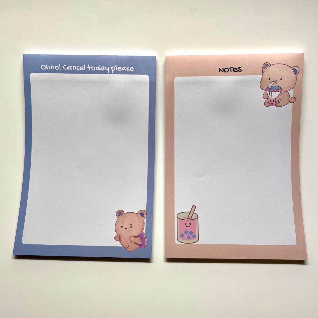 Poki&Yoki-Self-Adhesive Sticky Cute Cartoon Post It/Memo/Pads/Notebooks ...
