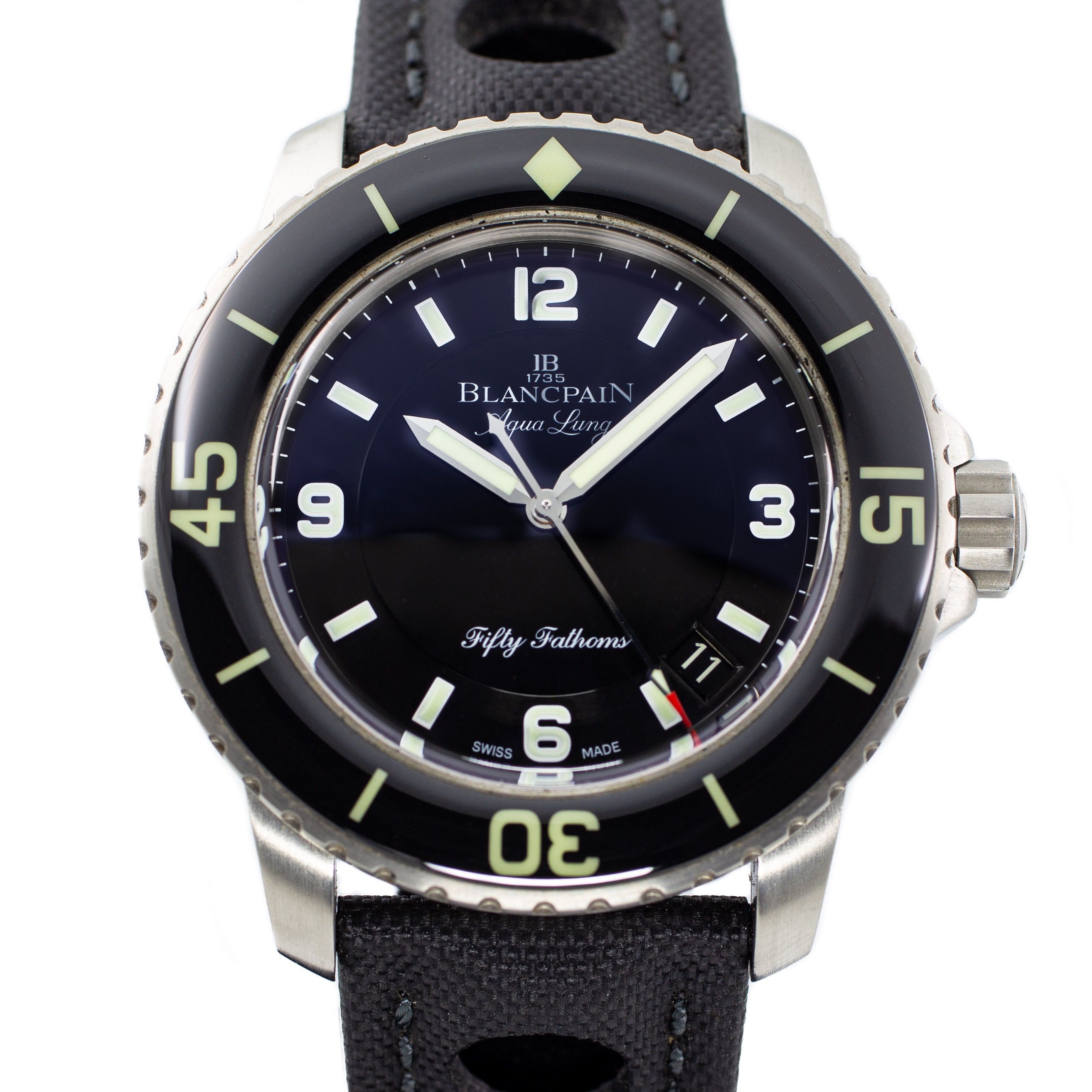 Preowned Blancpain Fifty Fathoms "Tribute to Aqua Lung" Limited Edition ...