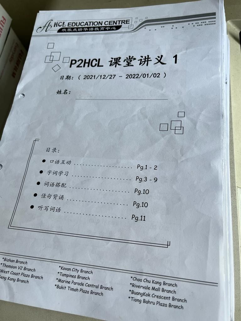Primary School Chinese Higher Chinese Notes Primary 3 p6 p5 p4 p3 p2 p1 ...