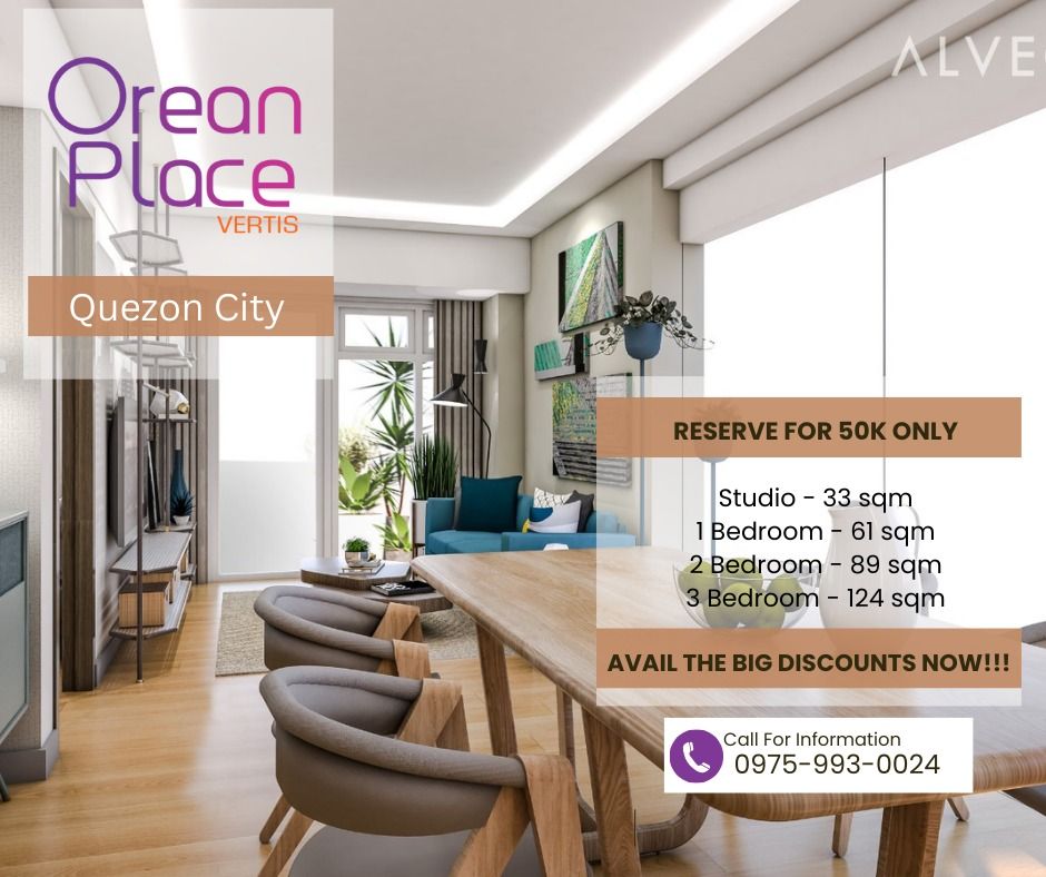 Prime 2 Bedroom Condo for Sale in Vertis North Quezon City Orean Place ...
