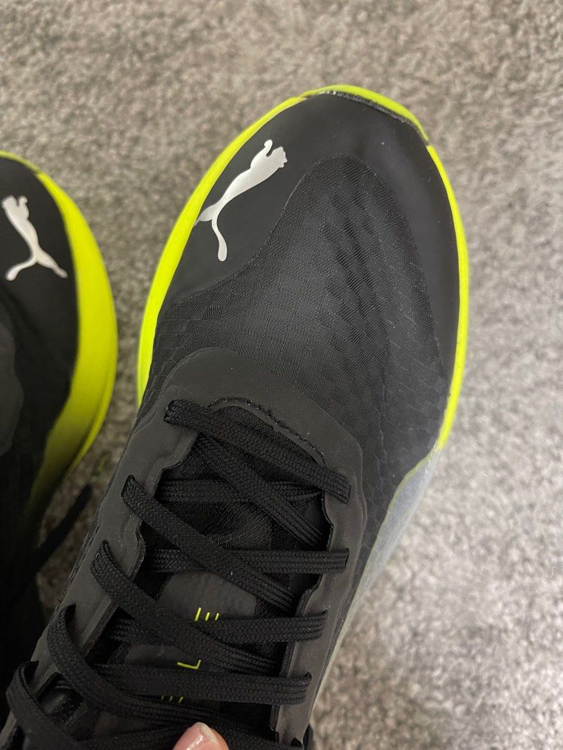 Puma Nitro Elite Carbon Black Green 377090-01, Men's Fashion, Footwear ...