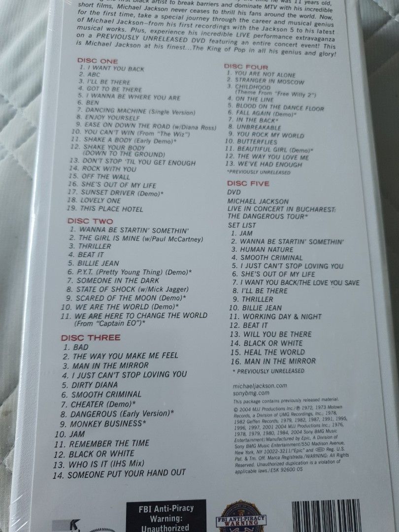 Rare Pop CD Michael Jackson The Ultimate Collection box set 4CD+DVD ...