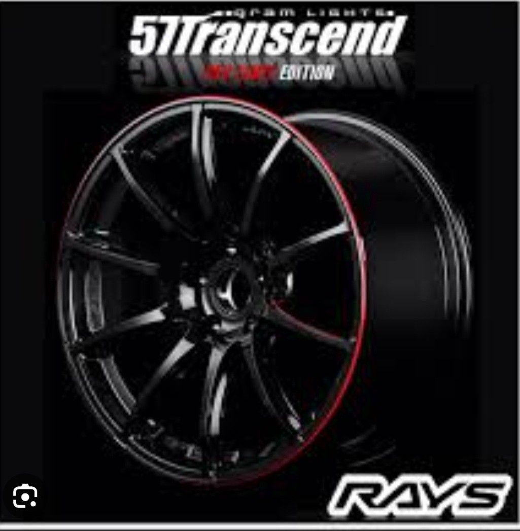 Rays 57 Transcend Rev Rims . Original, Car Accessories, Tyres & Rims on Carousell