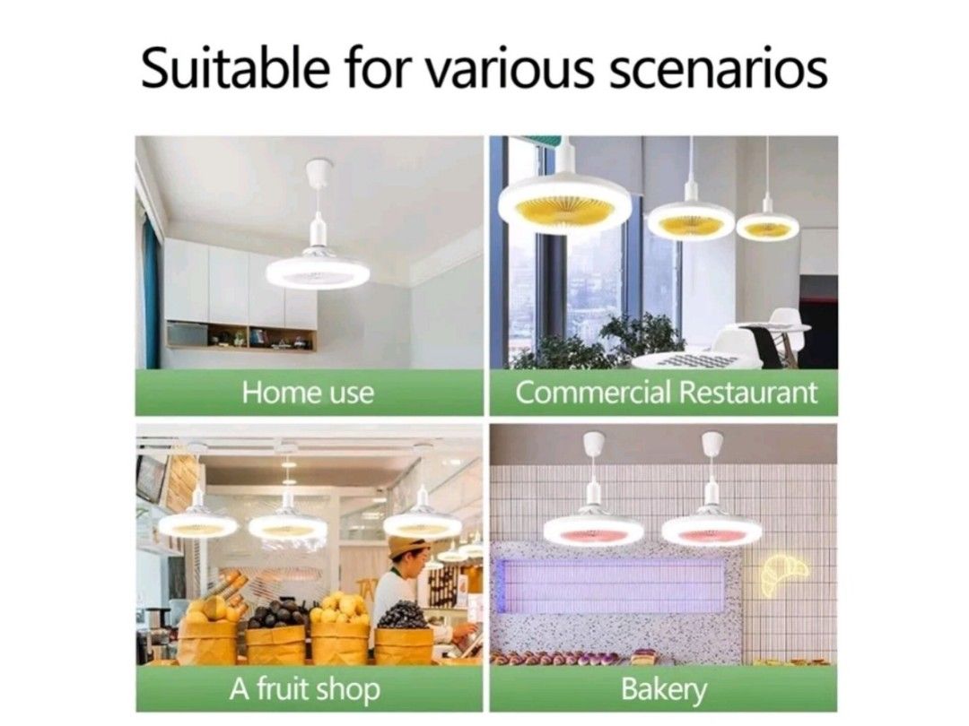 Remote Control Dimmable Aromatherapy Ceiling LED Fan Light - E27 ...