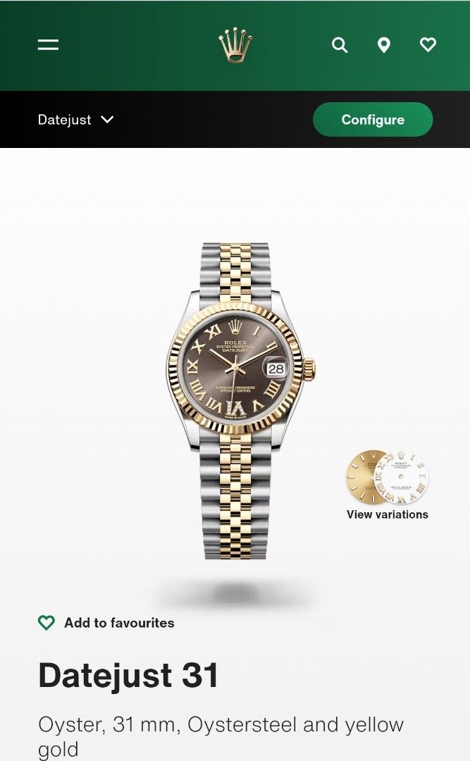 Rolex Datejust 31 Roma Dial, Luxury, Watches on Carousell