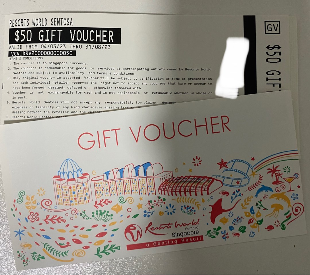 RWS Vouchers, Dining Vouchers, USS worth $550, Tickets & Vouchers ...