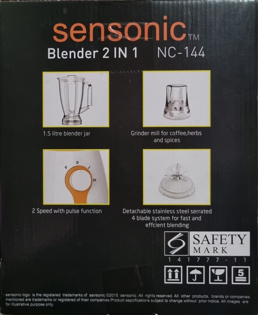 Sensonic 2 in 1 Blender, TV & Home Appliances, Kitchen Appliances ...