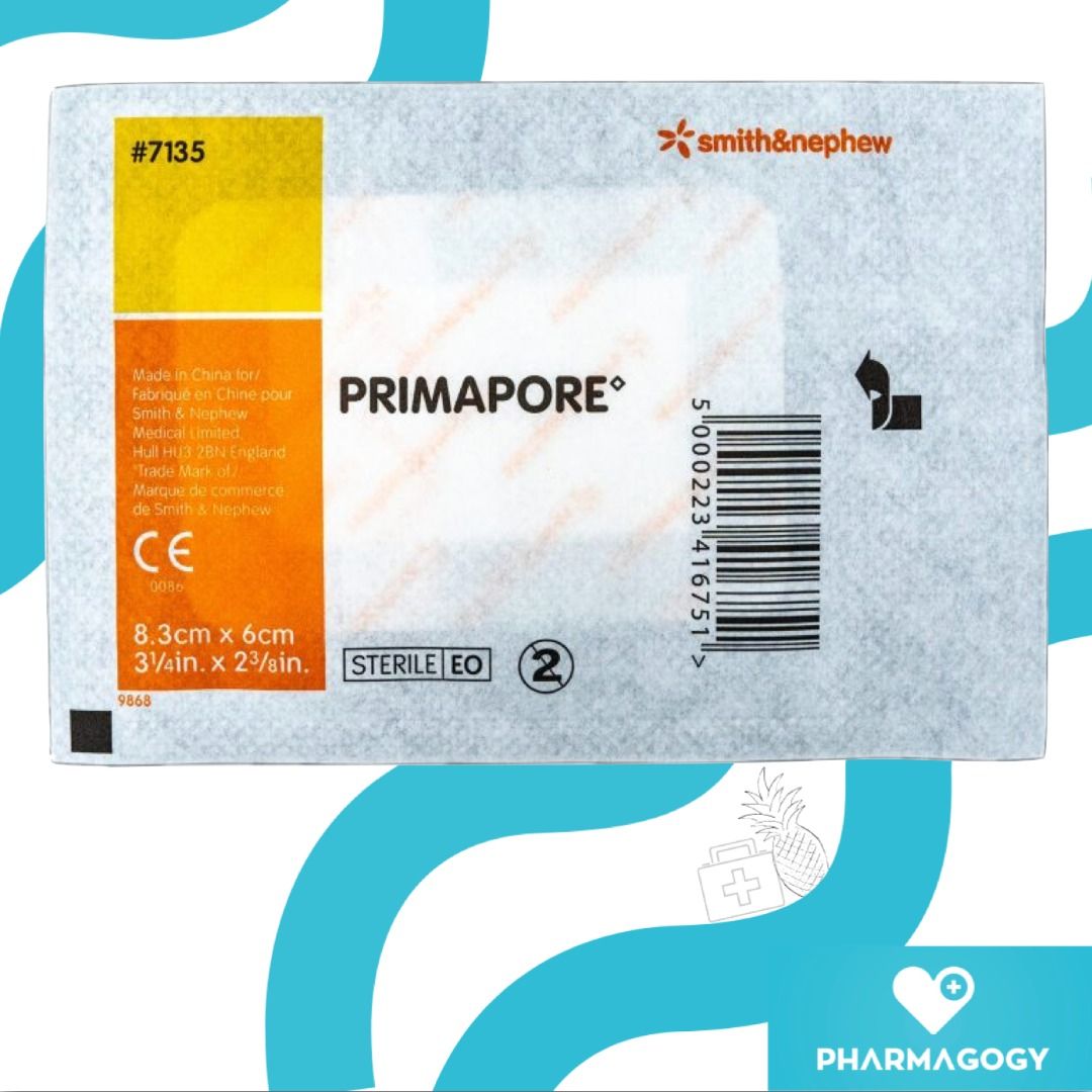SMITH & NEPHEW PRIMAPORE 8.3cm x 6cm, 50pc/bx Smith and Nephew ...