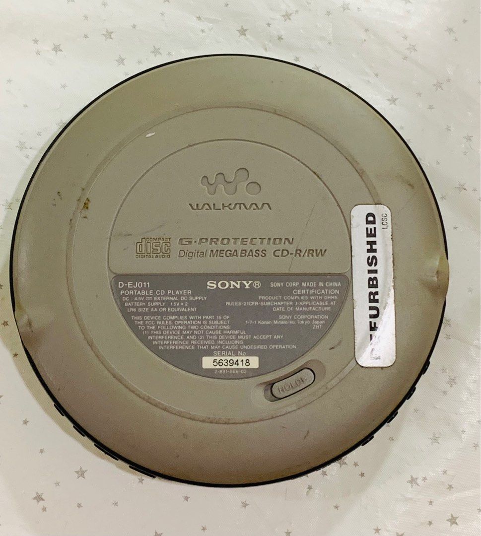 SONY CD Walkman D-EJ011 Music Audio Portable Player Discman Compact Disc, Audio, Portable Music ...