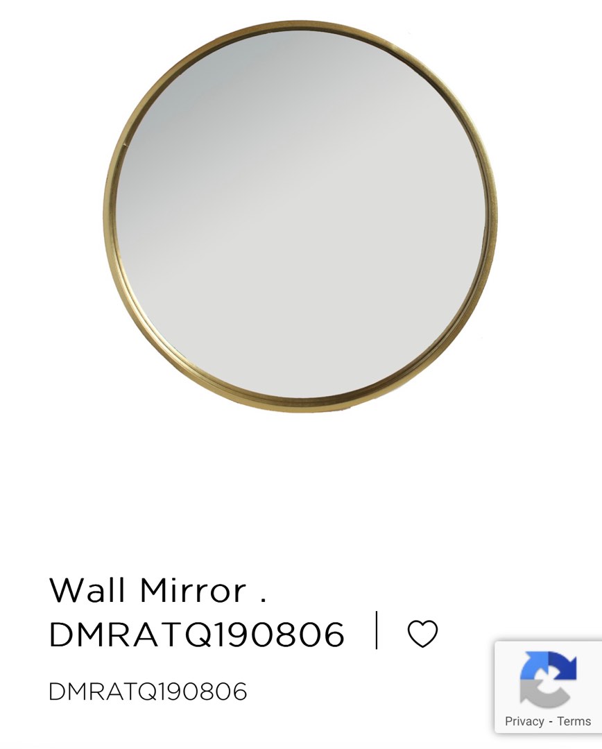 SSF WALL MIRROR GOLD, Furniture & Home Living, Home Decor, Mirrors on ...