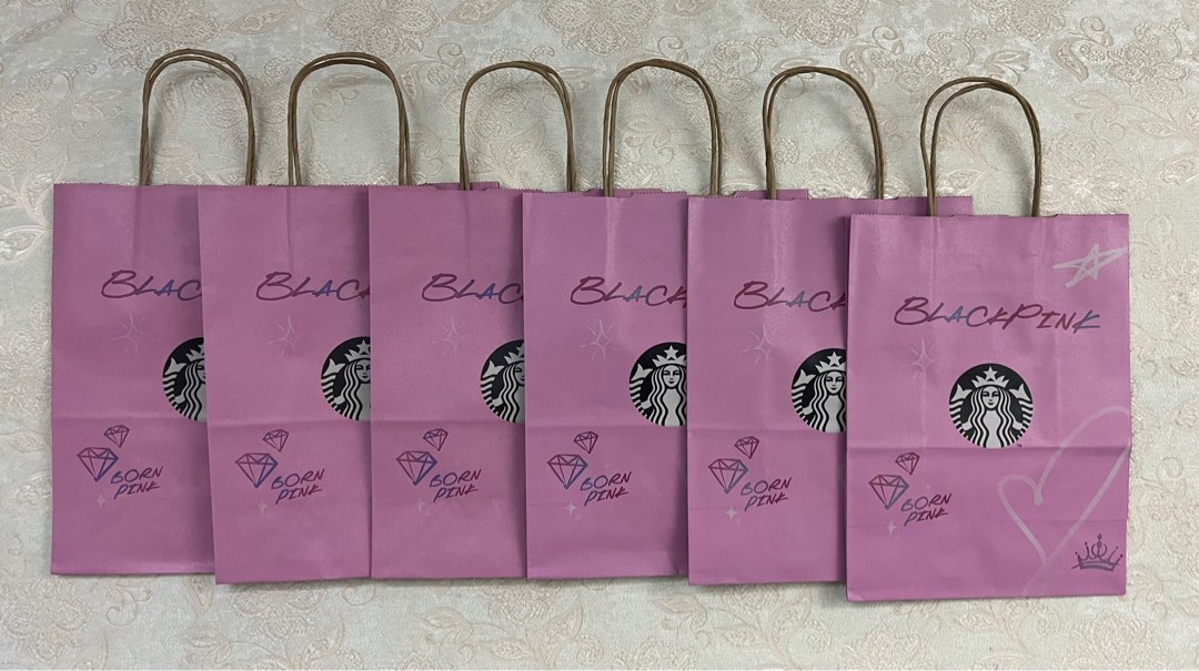Starbucks X Blackpink paperbag, Hobbies & Toys, Memorabilia ...