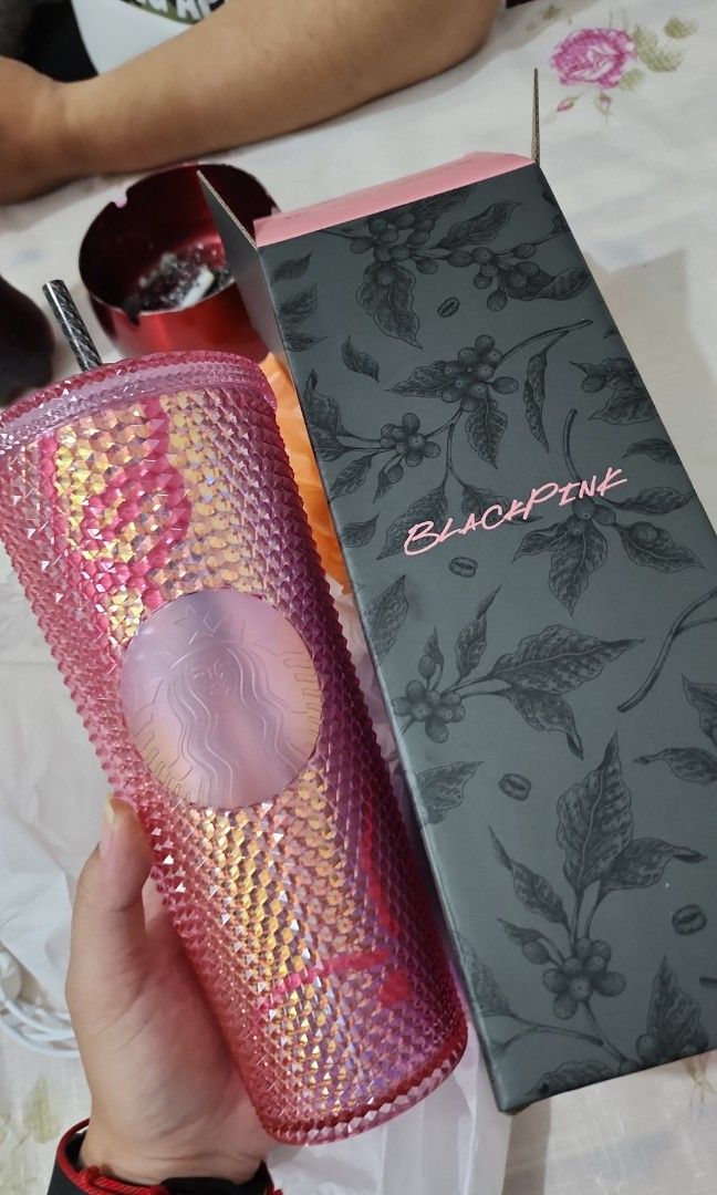 Starbucks x Blackpink bling cup, Furniture & Home Living, Kitchenware ...