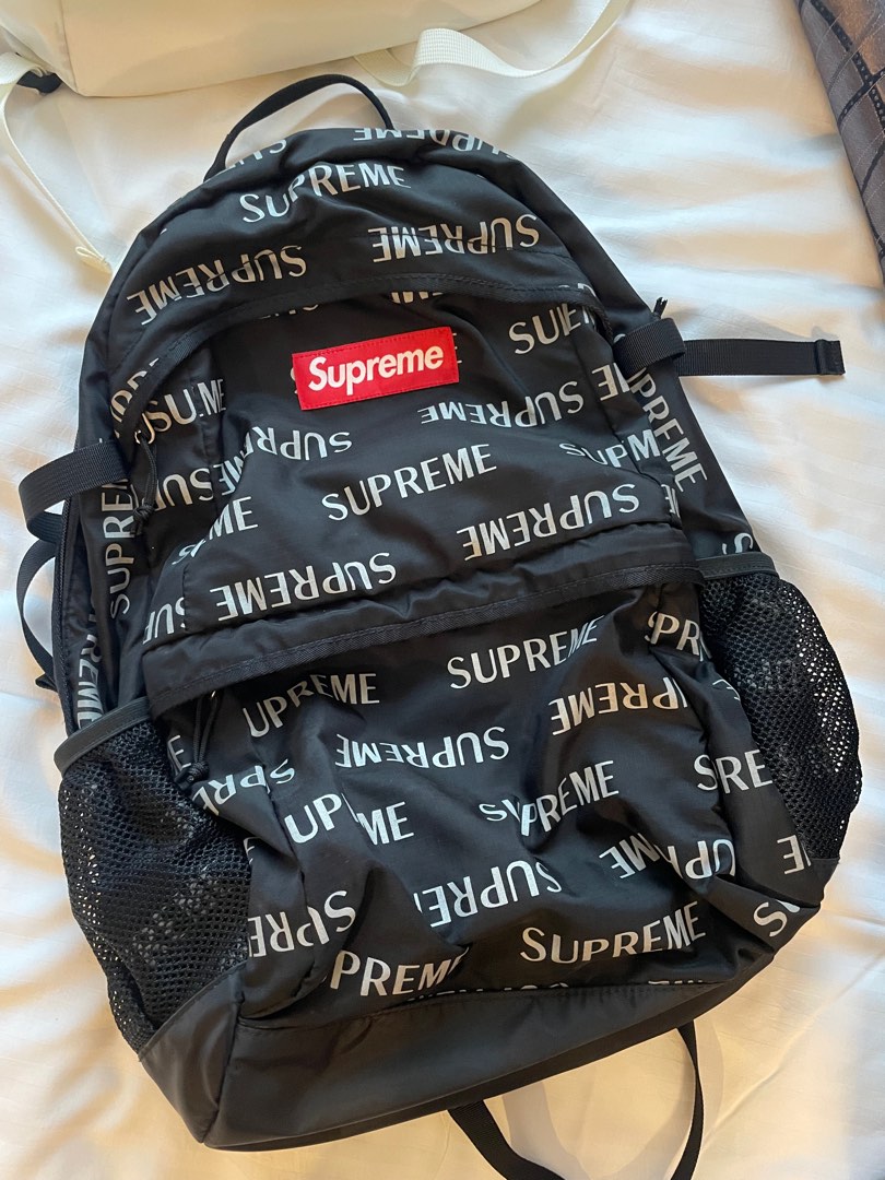 SUPREME backpack AW16 in black, Women's Fashion, Bags & Wallets ...