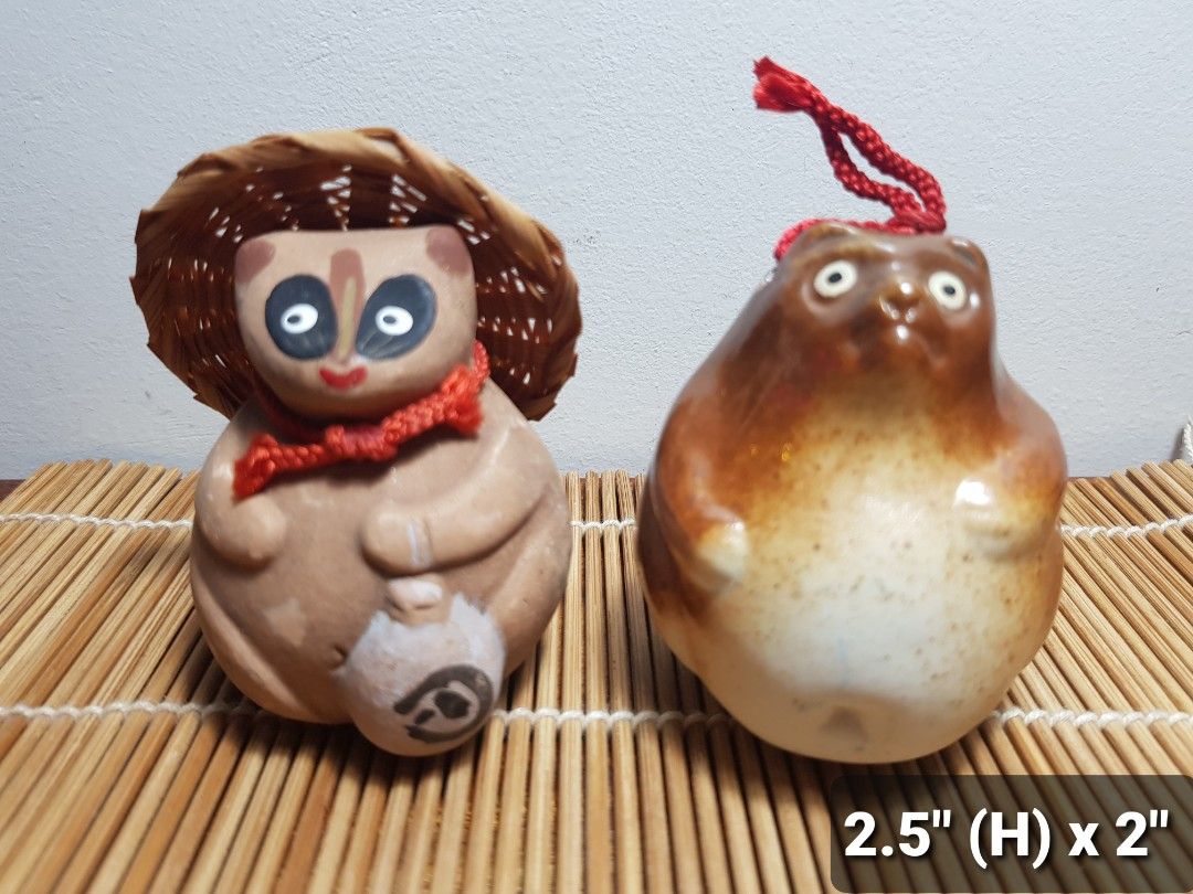 Tanuki Dorei Bell Lucky Charm Vintage Collectibles (Pair) on Carousell