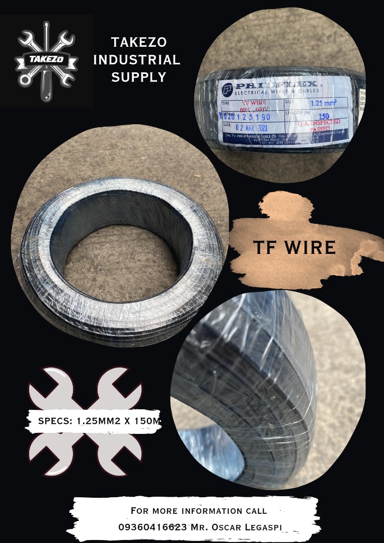 TF wire Specs: 1.25mm2 x 150m on Carousell
