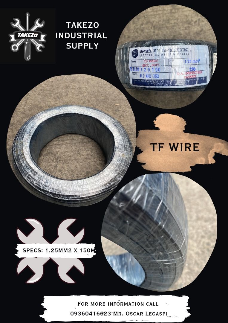 TF wire Specs: 1.25mm2 x 150m on Carousell