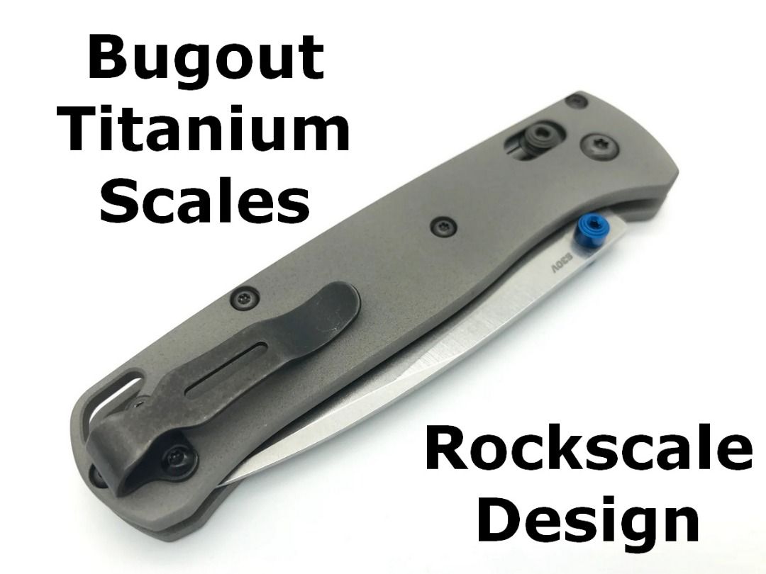 Titanium Scales for Benchmade Bugout 535 (with Lanyard Hole) (SCALES ...