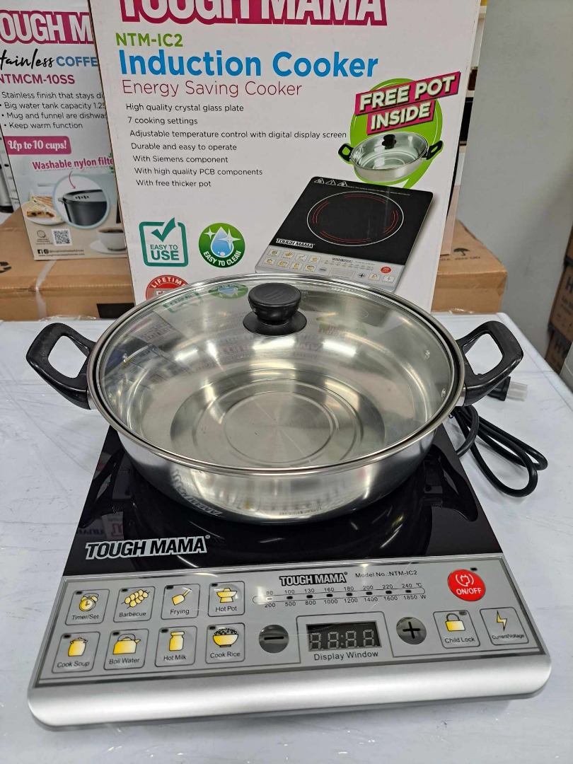 Tough Mama Crystal Plate Induction Cooker with Free Pot NTM-IC2, TV ...