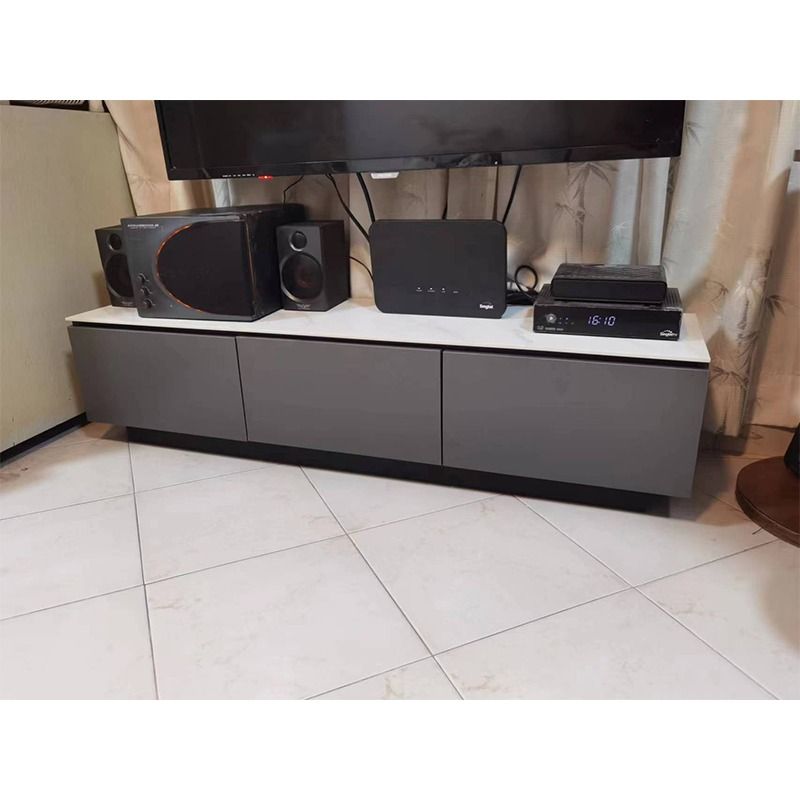 TV Console TV Rack Storage Cabinet sintered stone Living room TV ...